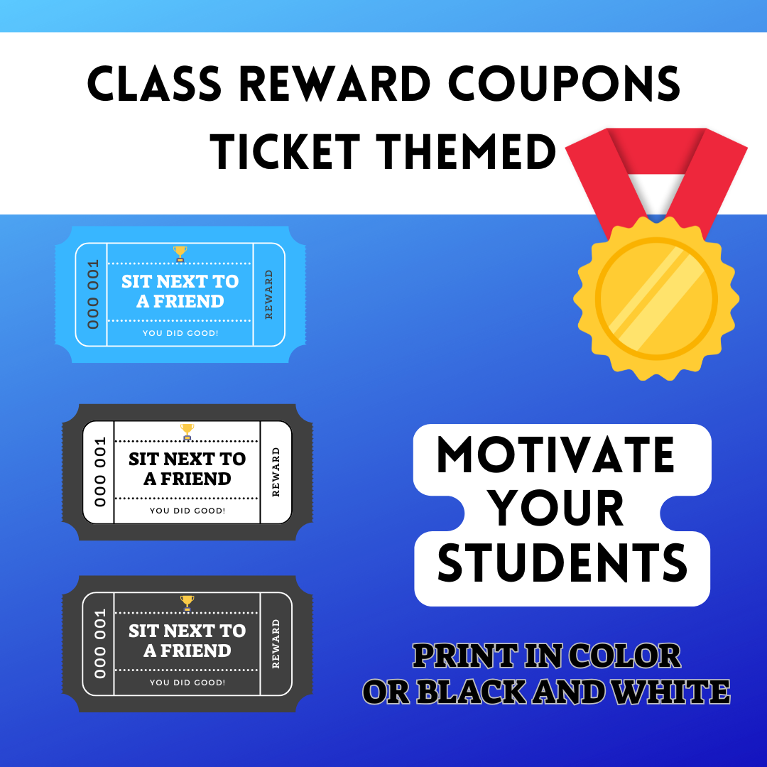 Class Reward Coupons - Ticket Themed – Nuggets of Wisdom