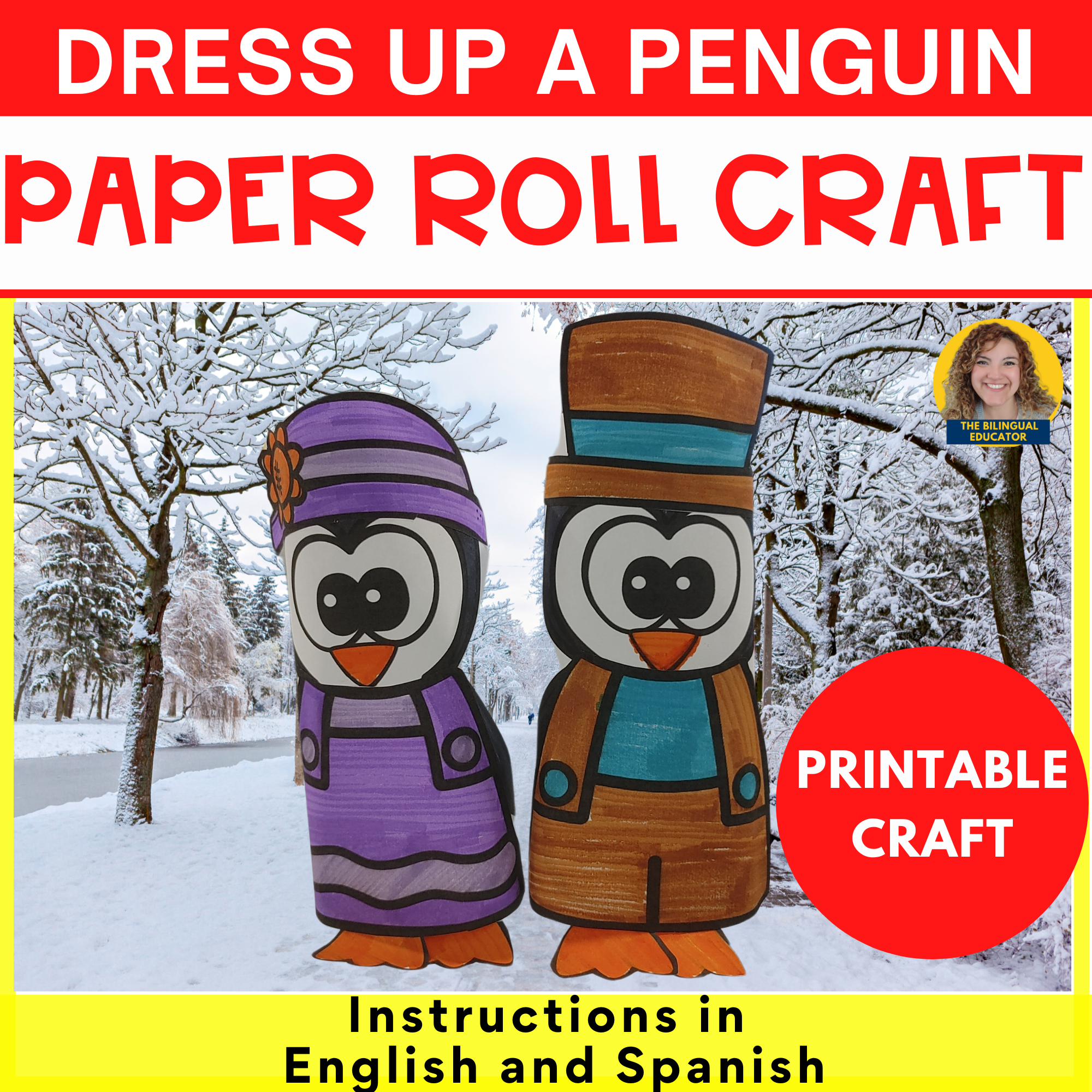 Dress Up a Penguin Winter Craft | Paper Roll Tube Activity for Kids Ki ...