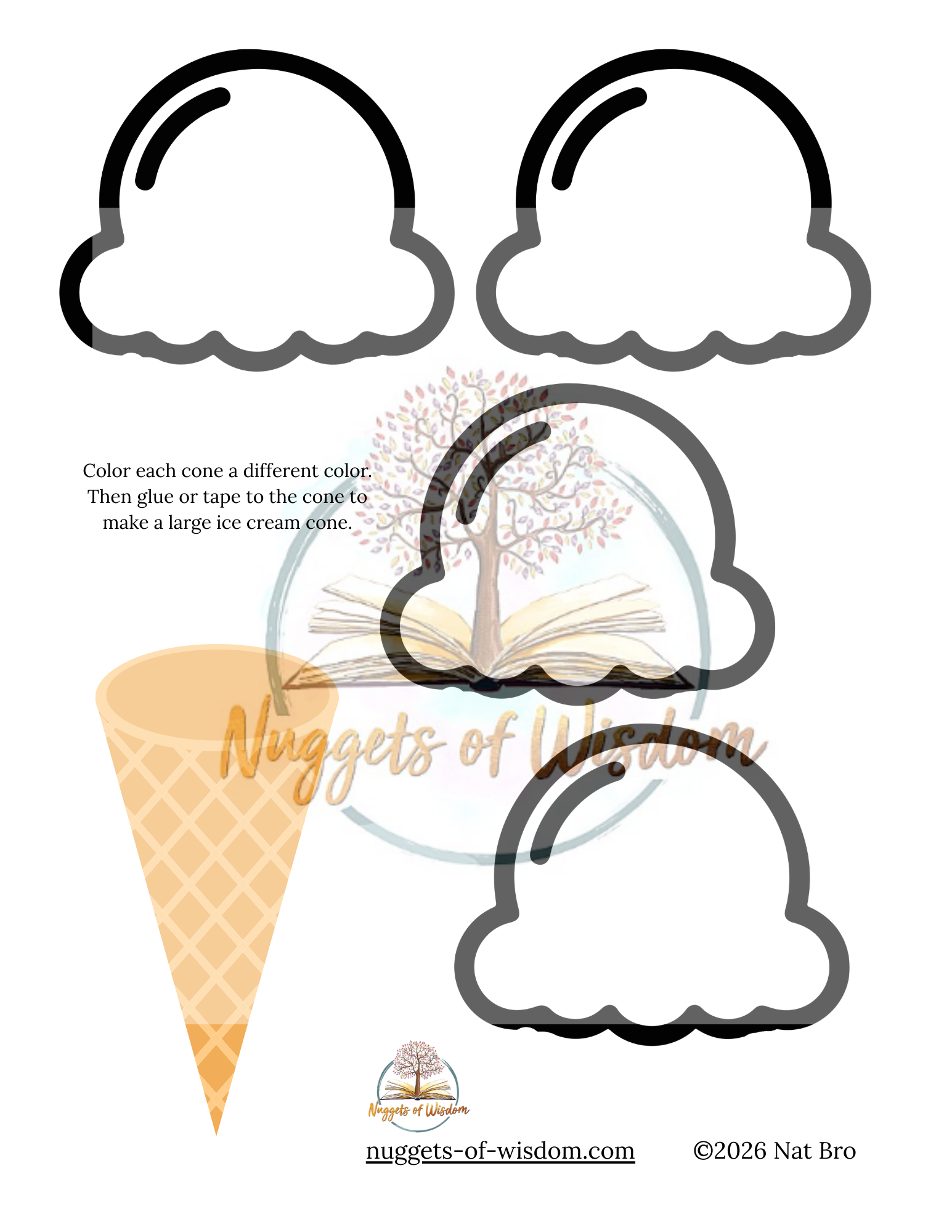 Ice Cream Cone Colors- Learning Colors One Scoop At A Time! – Nuggets ...