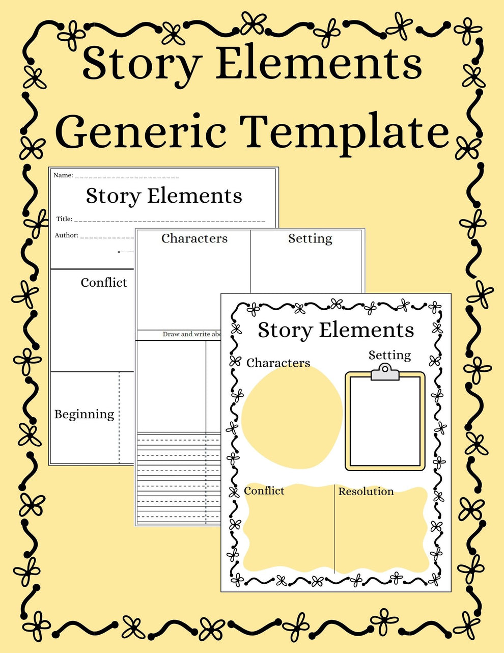 Generic Story Elements Template for Elementary – Nuggets of Wisdom