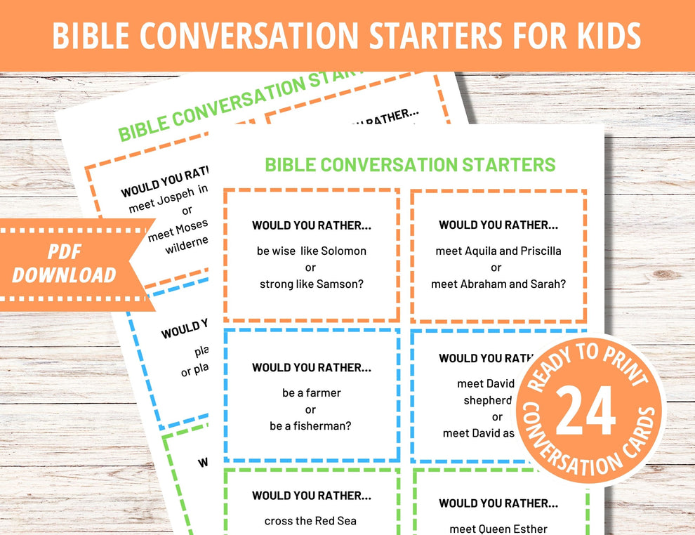 Bible Conversation Starters for Kids – Nuggets of Wisdom