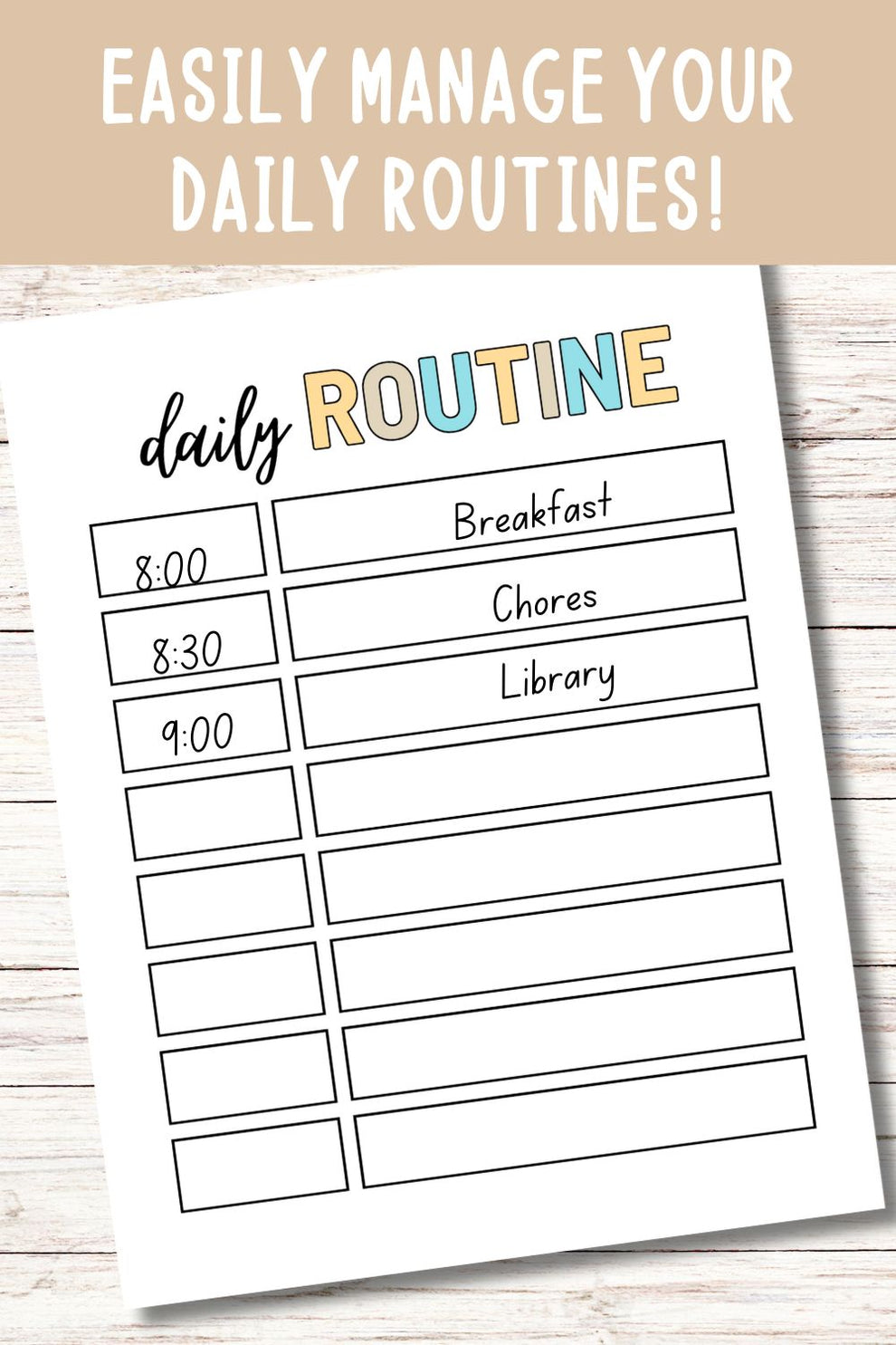 Daily Routine and Checklist Bundle - Boho Colors – Nuggets of Wisdom