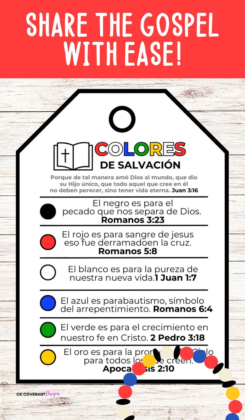 Colors of Salvation (Spanish Version) Bookmark and Tag Bundle – Nuggets ...