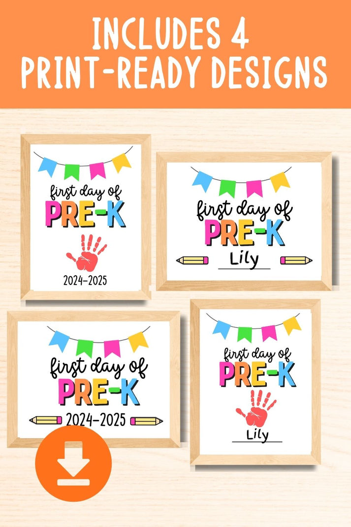 First Day of Pre-K Sign Bundle – Nuggets of Wisdom