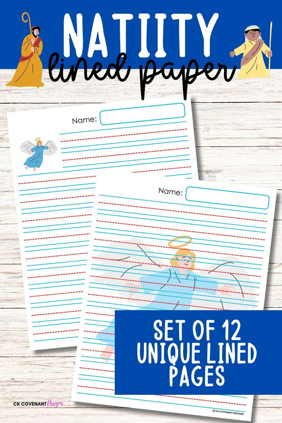 Nativity Lined Writing Paper – Nuggets of Wisdom