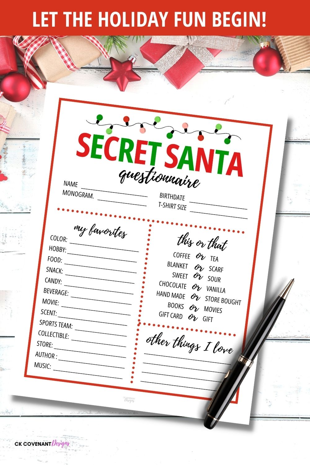 Gift Exchange Questionnaire – Nuggets of Wisdom