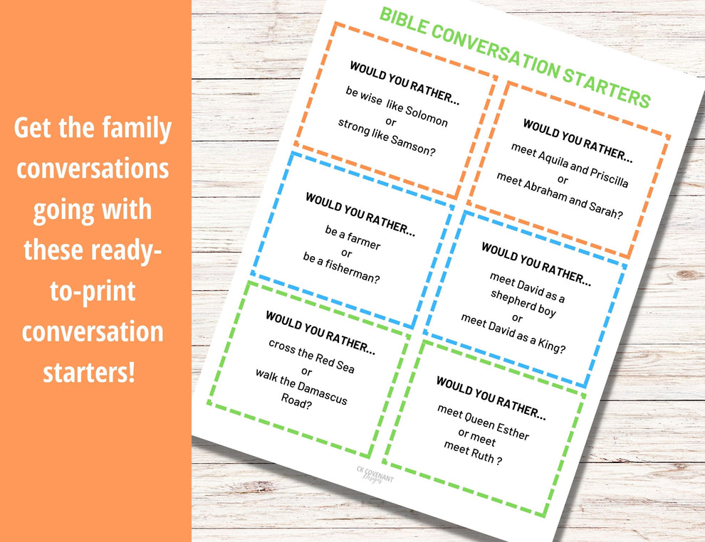 Bible Conversation Starters for Kids – Nuggets of Wisdom