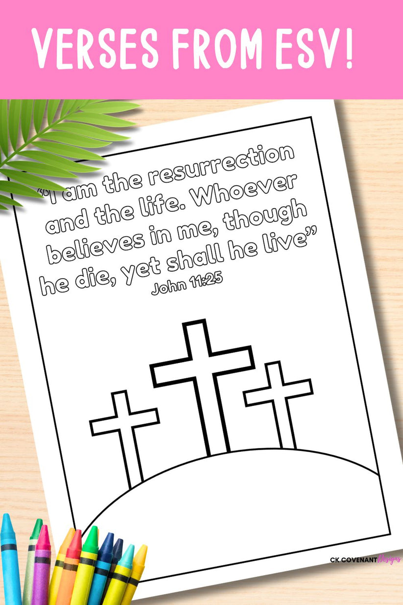 Resurrection Bible Verse Coloring Pages – Nuggets of Wisdom
