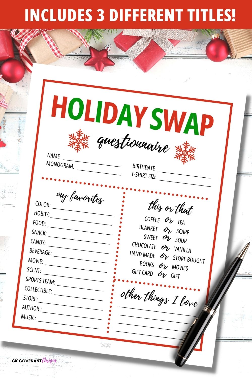 Gift Exchange Questionnaire – Nuggets of Wisdom