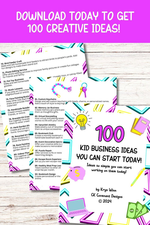 "100 Kid Business Ideas You Can Start Today: Ideas so Simple You Can S ...