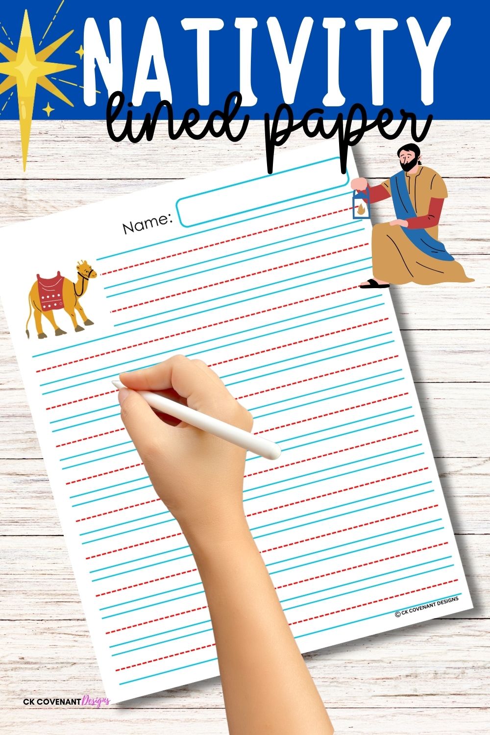 Nativity Lined Writing Paper – Nuggets of Wisdom