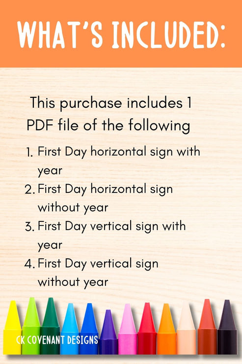 First Day of First Grade Sign Bundle – Nuggets of Wisdom