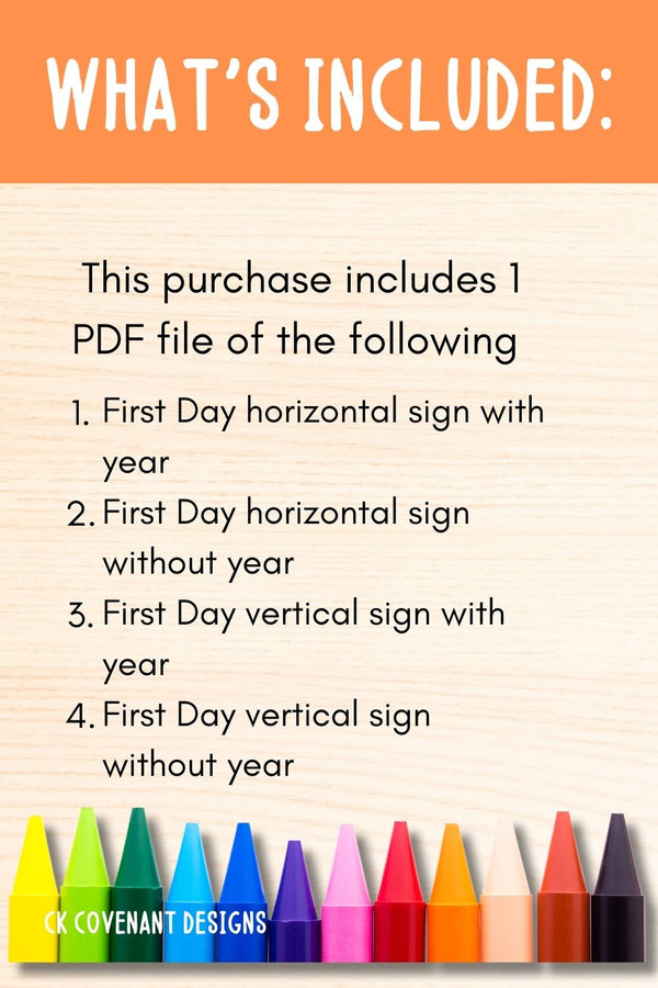 First Day of Pre-K Sign Bundle – Nuggets of Wisdom