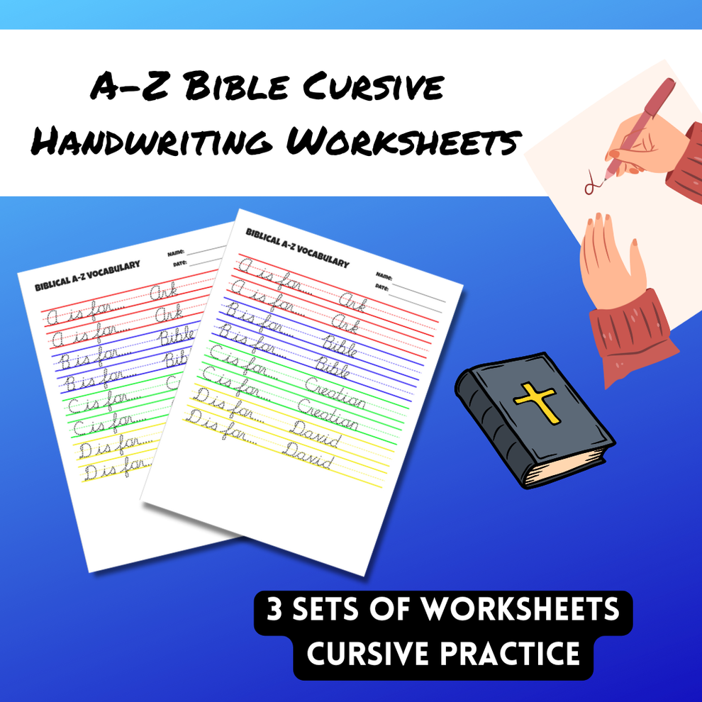 A-Z Bible Cursive Handwriting Worksheets – Nuggets of Wisdom