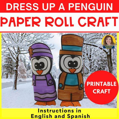 Dress Up a Penguin Winter Craft | Paper Roll Tube Activity for Kids Ki ...