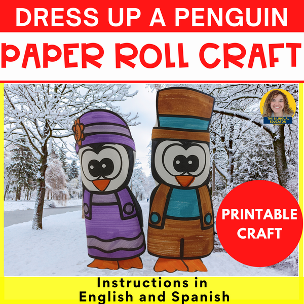 Dress Up a Penguin Winter Craft | Paper Roll Tube Activity for Kids Ki ...