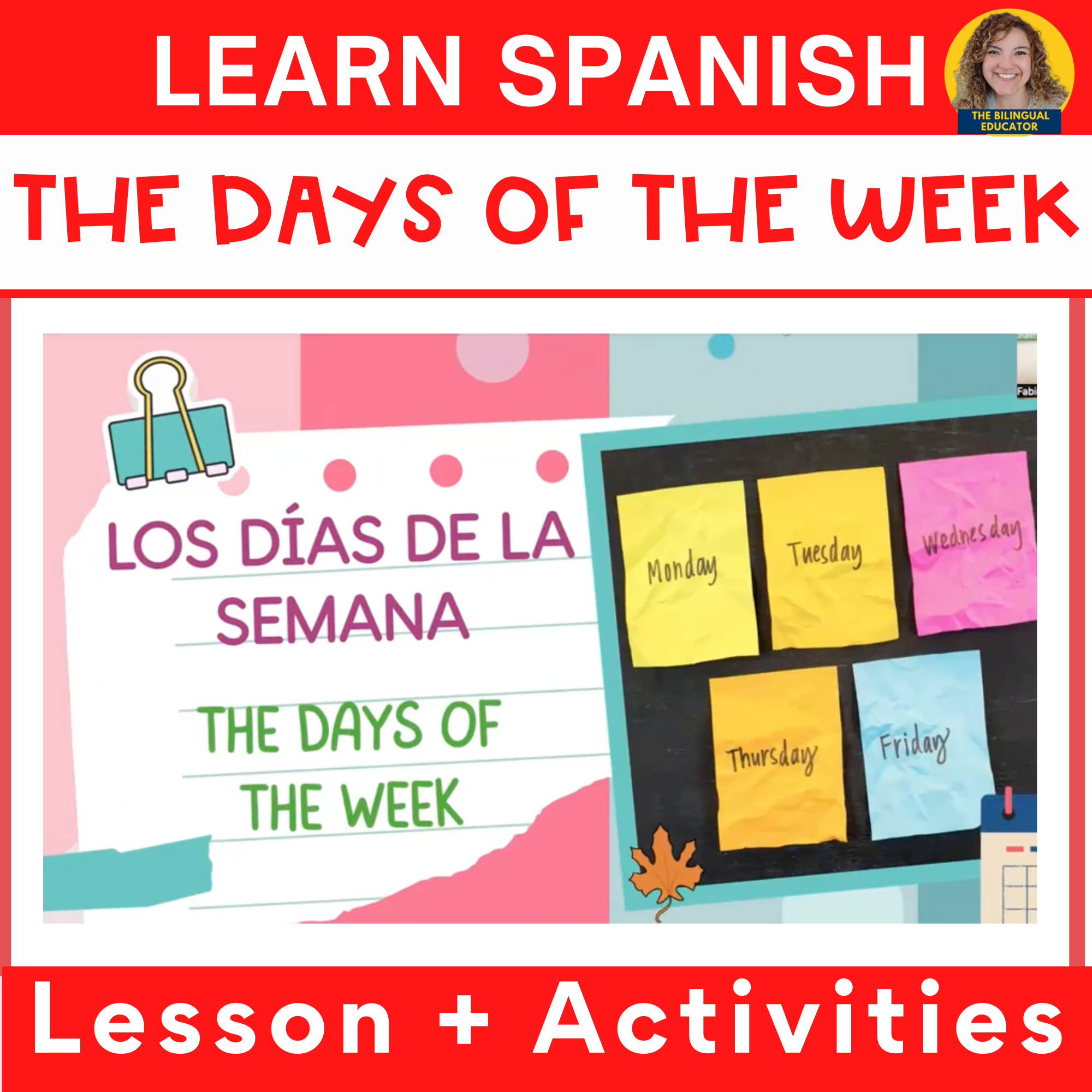 Learn Spanish: Days of the Week – Video Lesson + Printable Practice Pa ...