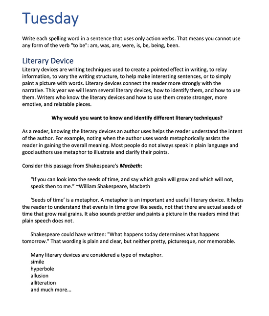 Complete High School Language Arts Curriculum Creative Writing Course ...
