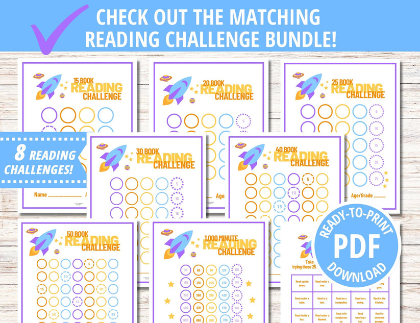 Editable Reading Challenge Certificate of Completion - Space/Rocket De ...