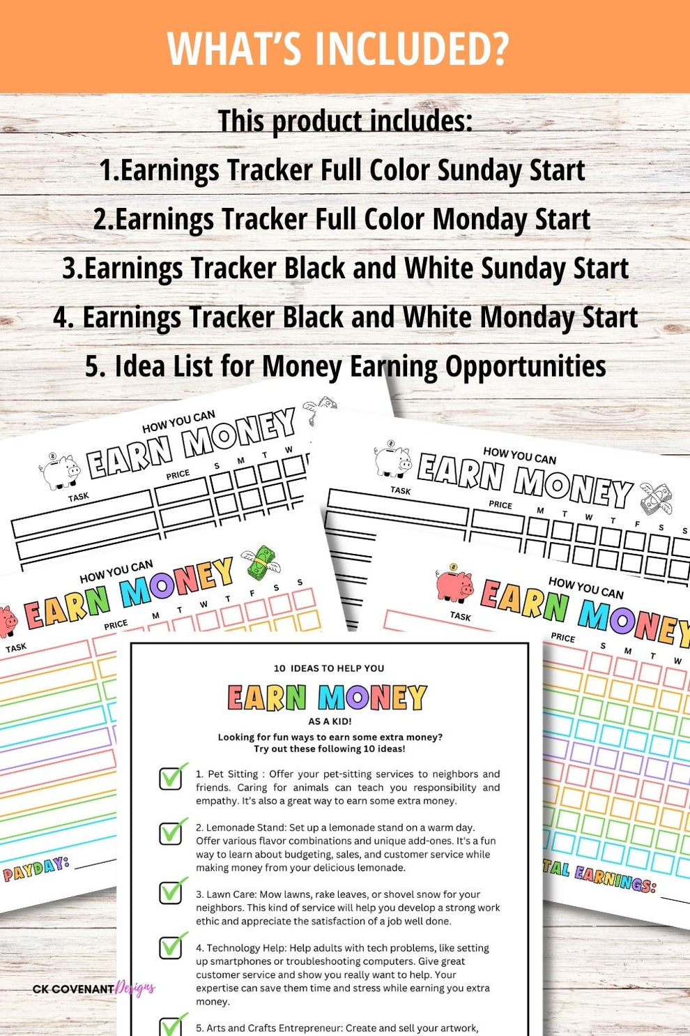 Earnings Tracker for Kids – Nuggets of Wisdom