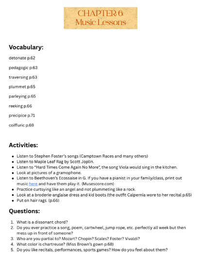 Evolution of Calpurnia Tate Book Study Guide. Vocab, activities, quest ...