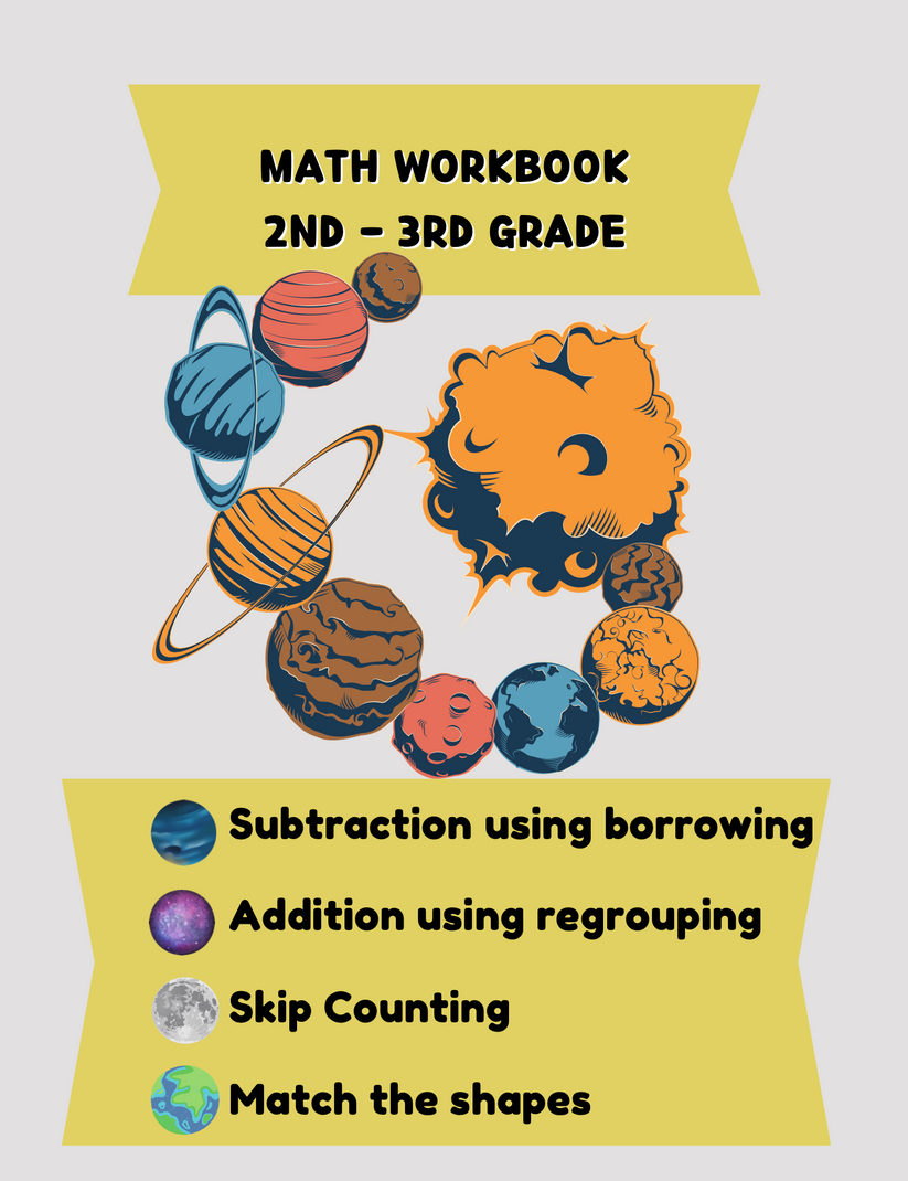 Space Themed Math Worksheets (2nd-3rd Grade) – Nuggets of Wisdom