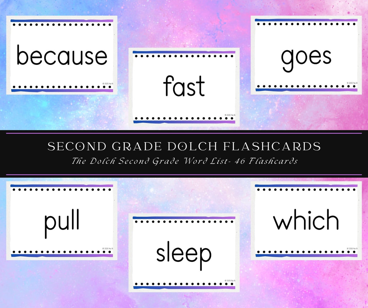 2nd Grade Dolch Sight Word Flashcards – Printable PDF – Nuggets of Wisdom