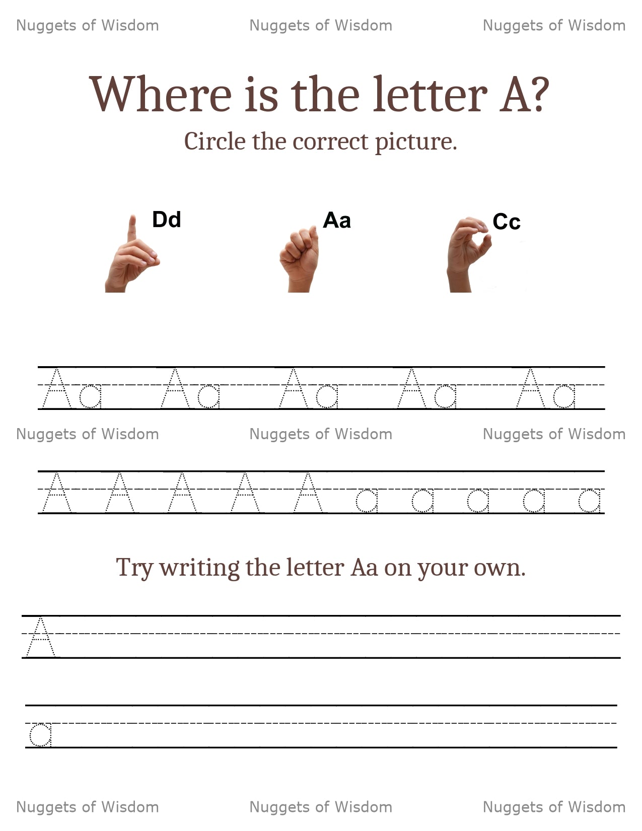 ASL ABC Alphabet Tracing Book – Nuggets of Wisdom