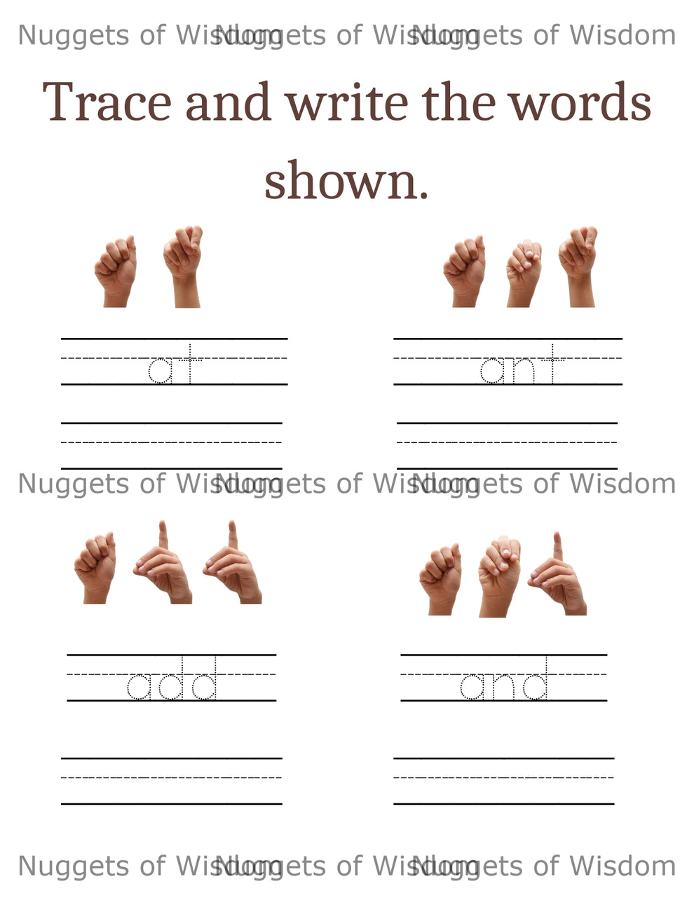 ASL ABC Alphabet Tracing Book – Nuggets of Wisdom