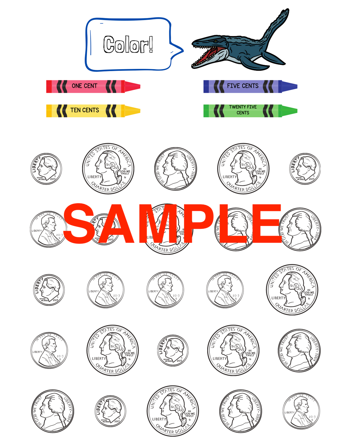 Mosasaurus Money Workbook! (10-pages) – Nuggets of Wisdom