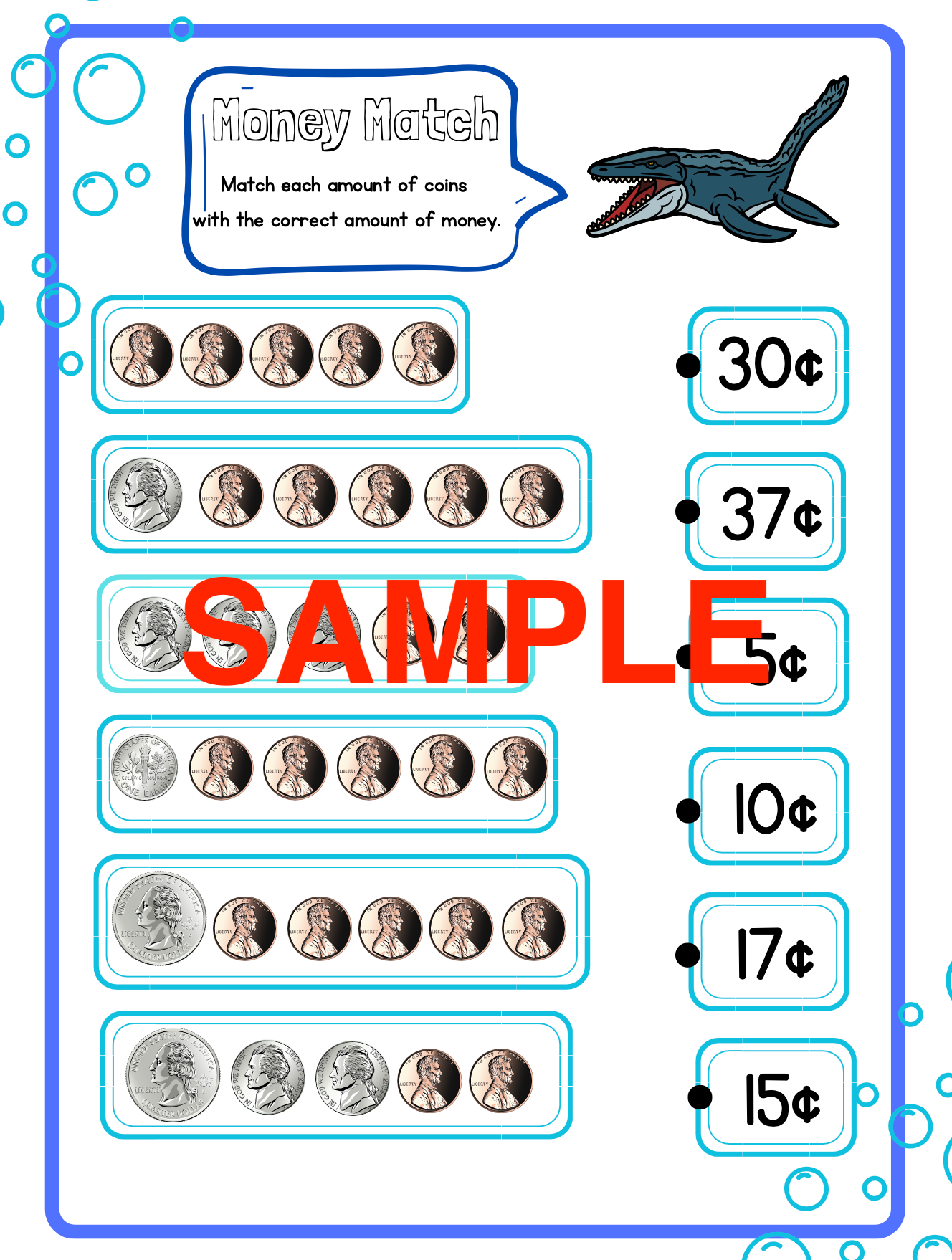 Mosasaurus Money Workbook! (10-pages) – Nuggets of Wisdom