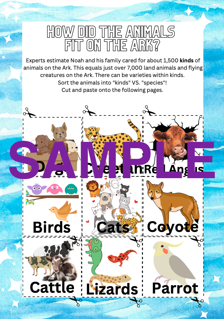 Noah's Ark Workbook Genesis 7-8 – Nuggets of Wisdom